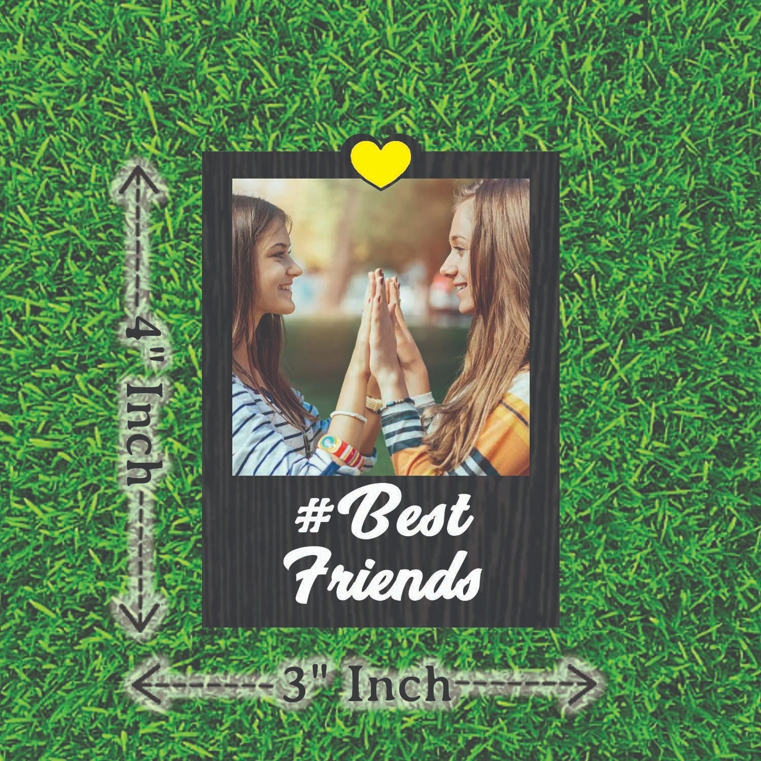 MDF 2 Layer Magnet - Best Friends