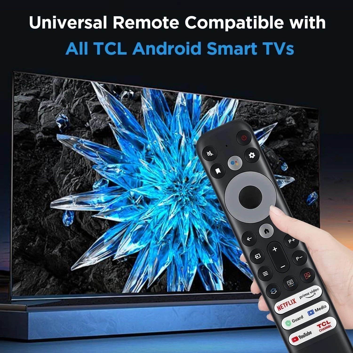 Voice Remote Control for TCL Android TV Mini-LED QLED 4K UHD Smart TV ...