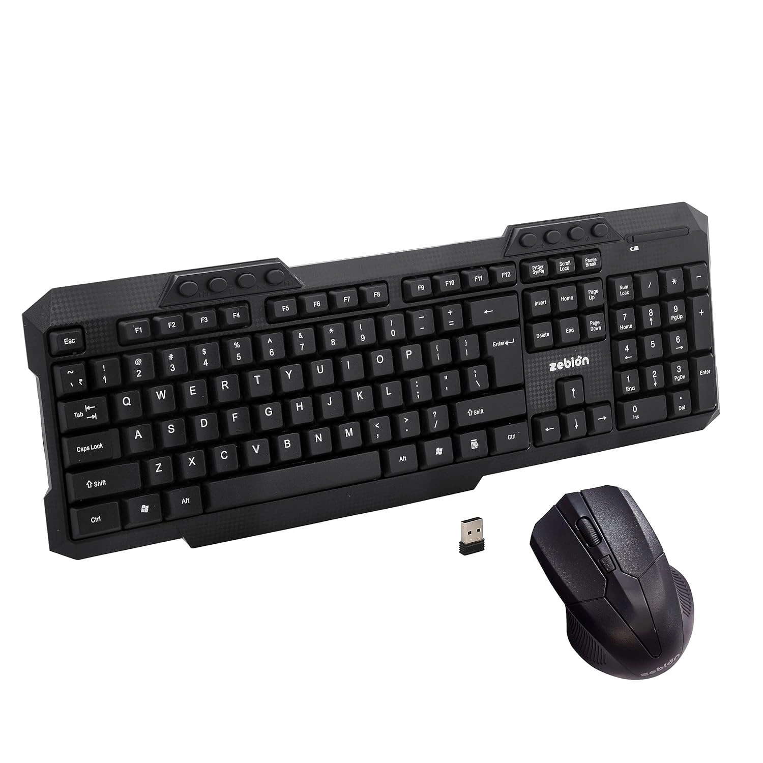 ZEBION G2400 Wireless Keyboard Mouse Combo with Nano Receiver, Slim ...