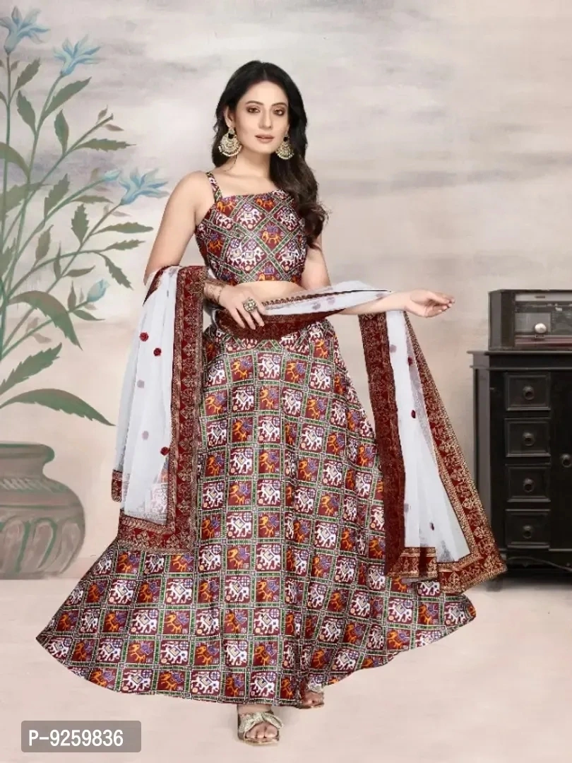 Designer Printed Lahenga Choli For Women