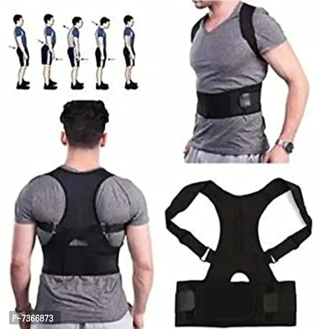 Premium Magnetic Back Brace Posture Corrector Therapy Shoulder Belt for ...