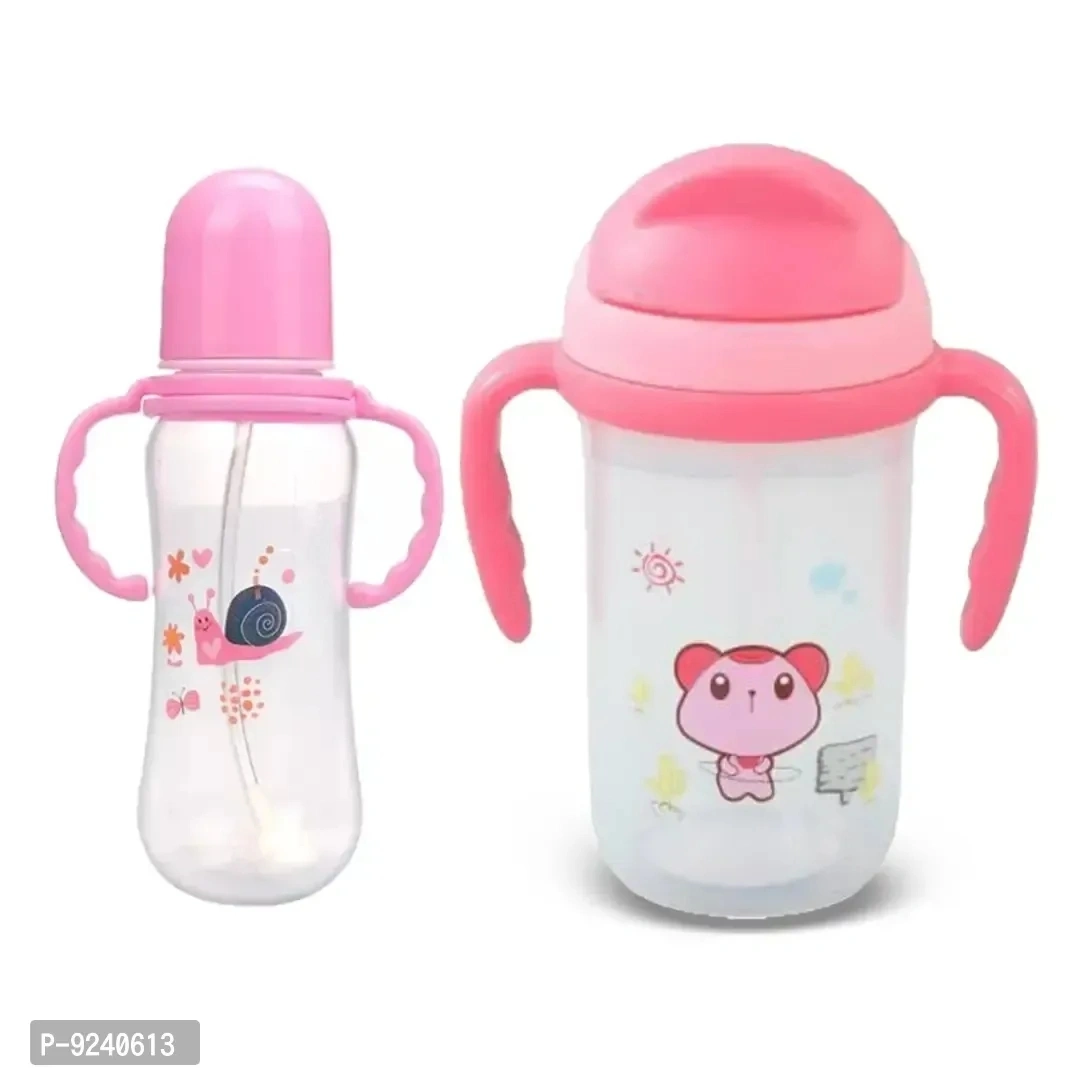 Feeding Combo 250ml Milk Nipple Bottle 350ml Detachable Sipper for ...