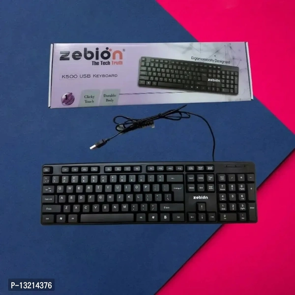 Zebion USB Standard Keyboard: the Perfect Choice for Comfortable Typing.