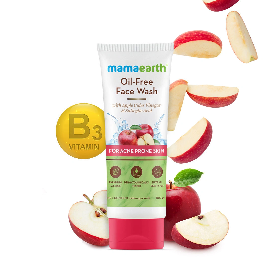 Buy Mamaearth Oil-Free Face Wash with Apple Cider Vinegar & Salicylic Acid for Acne-Prone Skin ...