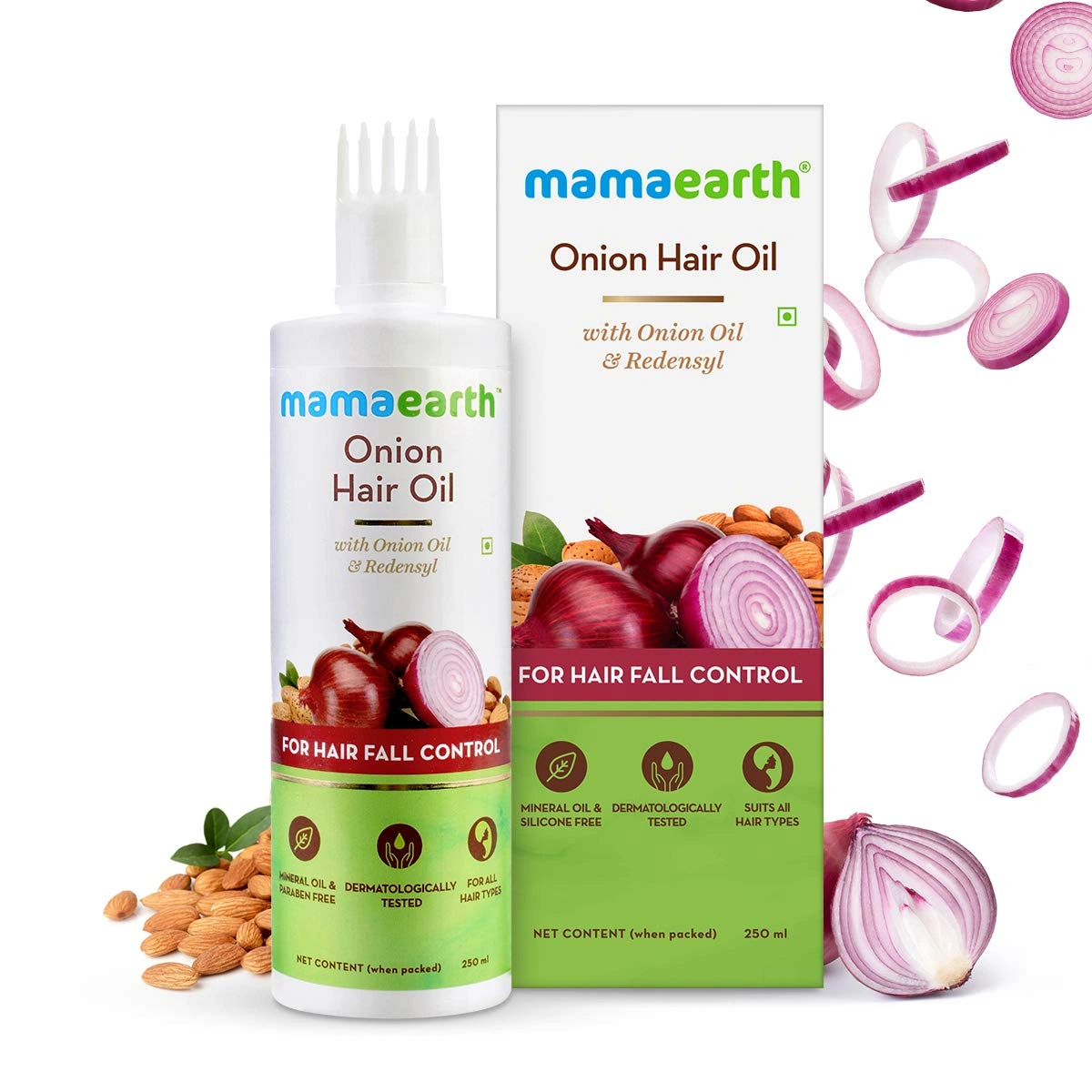 Buy Mamaearth Onion Hair Oil For Hair Growth With Onion & Redensyl For Hair Fall Control - 250 ...