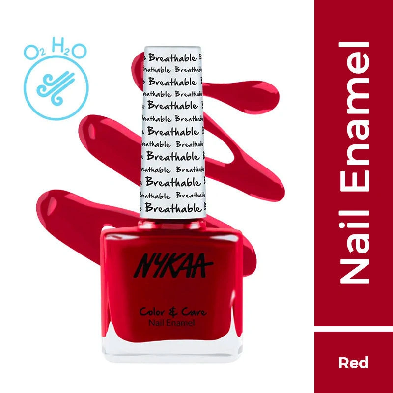 Buy Nykaa Breathable Nail Enamel - Red Revive - 316(9ml) Online