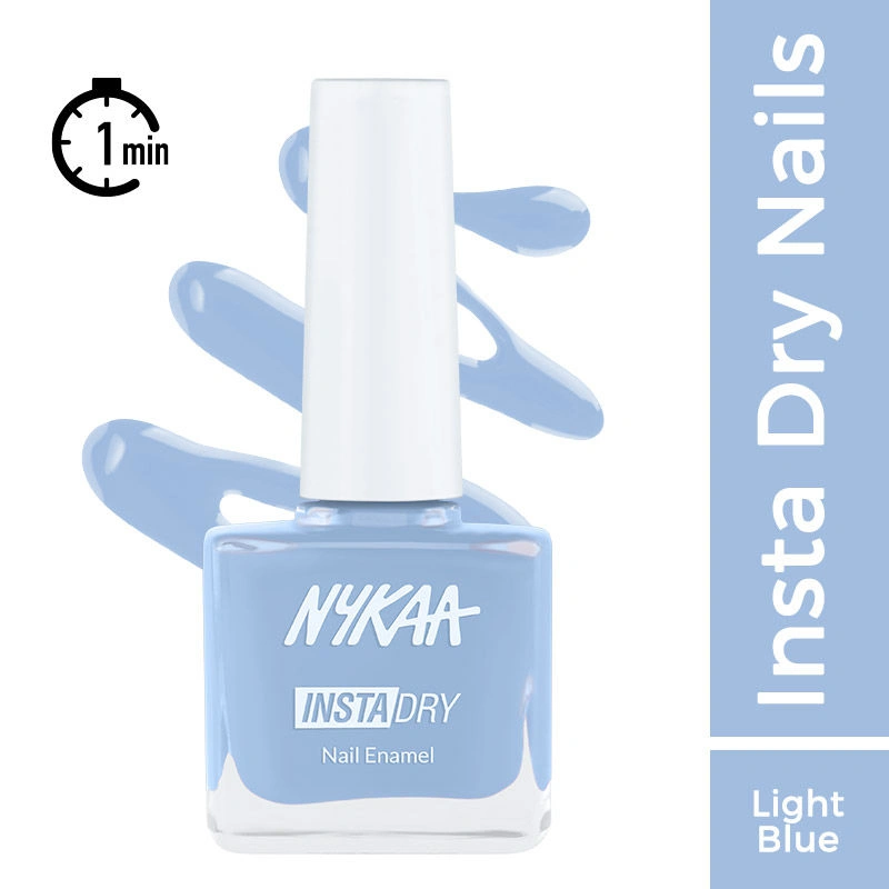 Buy Nykaa Insta Dry Fast Drying Nail Enamel Polish Sky Share 354 ...