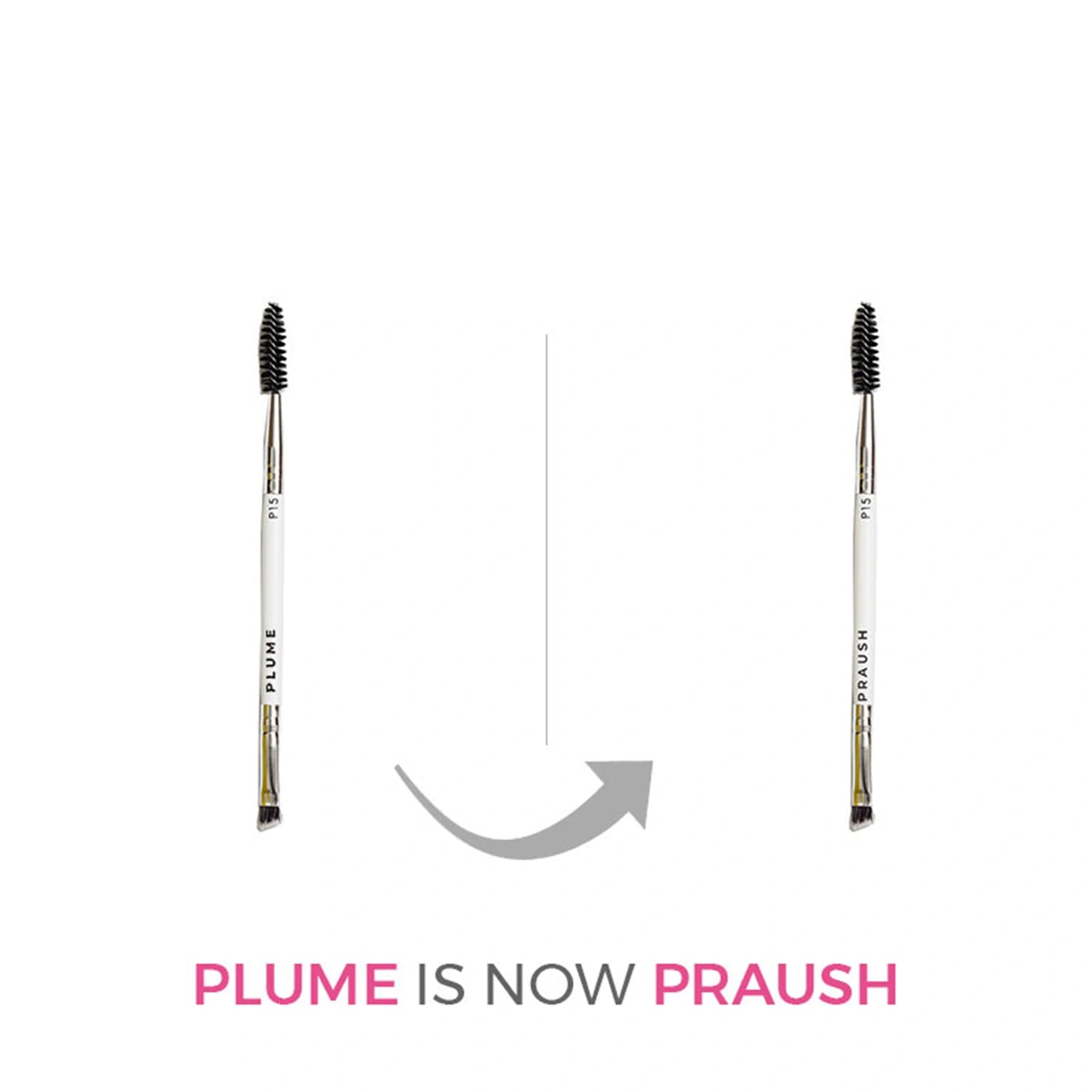Buy PRAUSH Brow Spoolie & Angled Brow 2 in 1 Brush - P15 Online