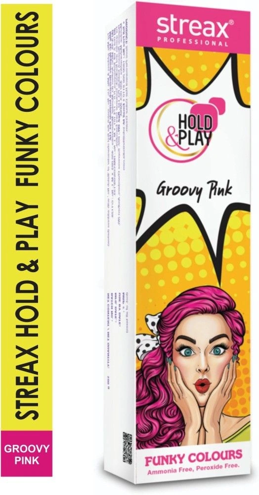 Buy Streax Hold & Play Funky Colours - Groovy Pink | Vibrant Semi ...