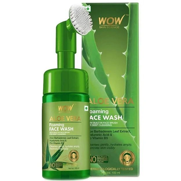 Buy Wow Skin Science Aloe Vera Foaming Face Wash, 100 ml Online