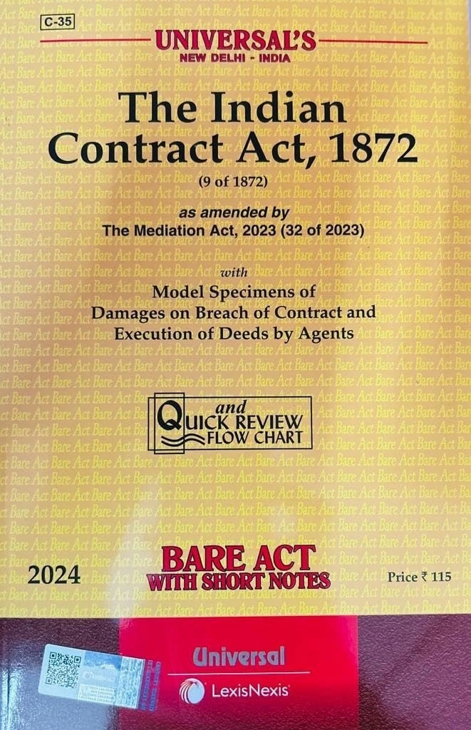 The Indian Contract Act ,1872 - Bare Act With Short Notes [2025]