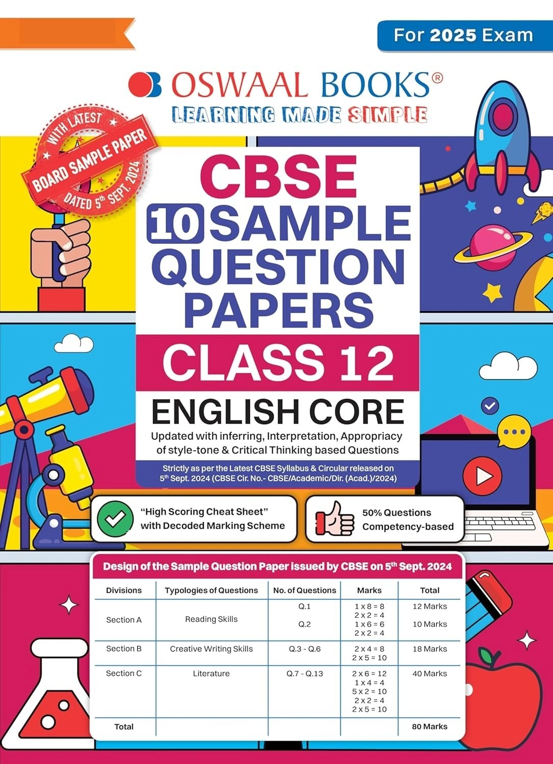 Oswaal ENGLISH CORE Sample Question Papers (For 2025 Exam) - Class 12