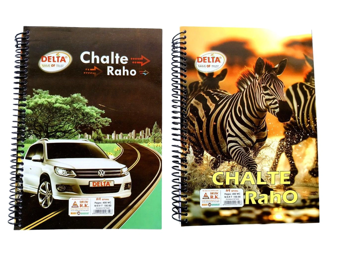 Delta Spiral Register [Ruled] - 400 Pages - A4 Size