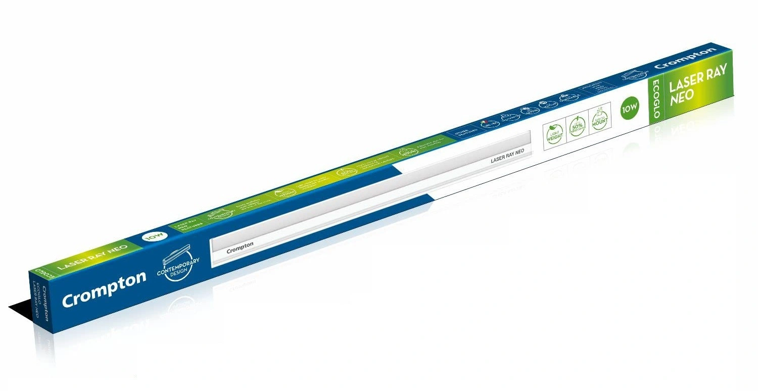 Crompton 10W 2Ft Led Batten Laser Ray Neo 6k