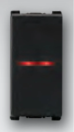 Panasonic Vision 16A Switch 1Way With Indicator Black