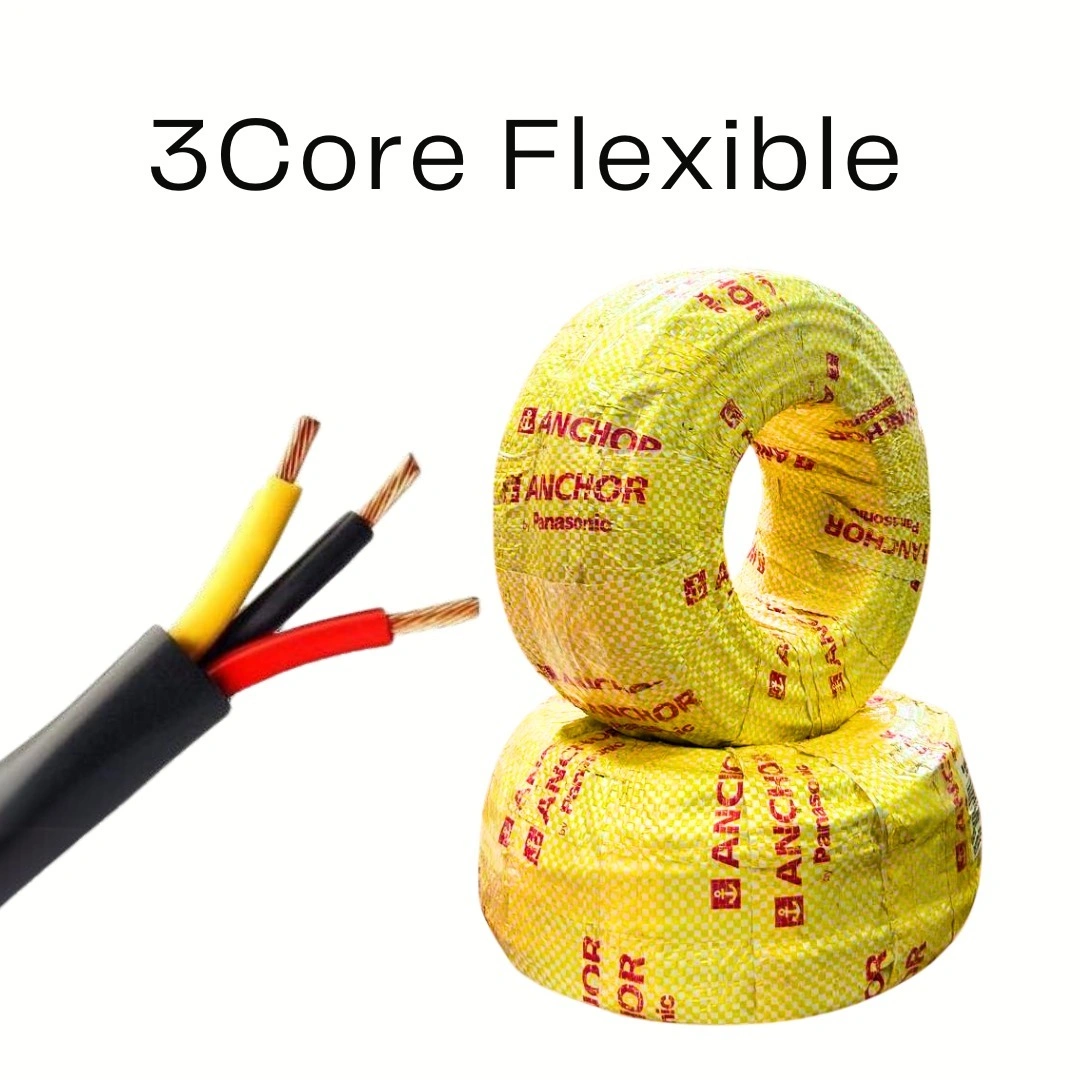 Anchor 3 Core Copper Flex Cable 100 Mtr Coil