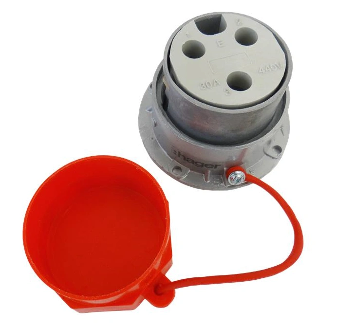 Three Phase Metal Socket 20A 3P+E IP44 Hager - VZ142i
