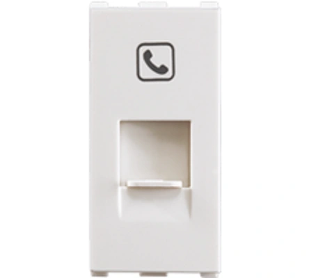 Panasonic Europa RJ11 Telphone Socket White - WIPM2164