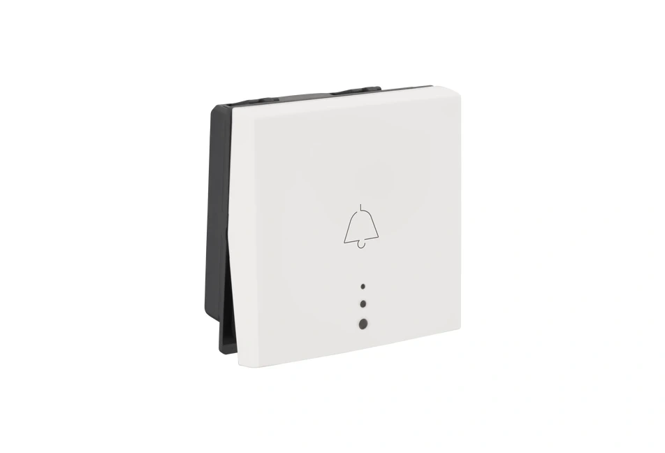 Myrius Nextgen 6A Bell Switch With Indicator 2Module White