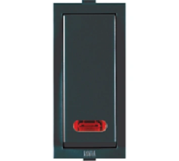 Anchor Roma 10A Switch With Indicator Black