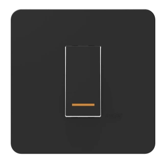 Hager 16A 1 way Switch with LED anthracite - WSNSW51A