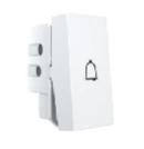 Hager 6A Bell Push White - WSNBP11