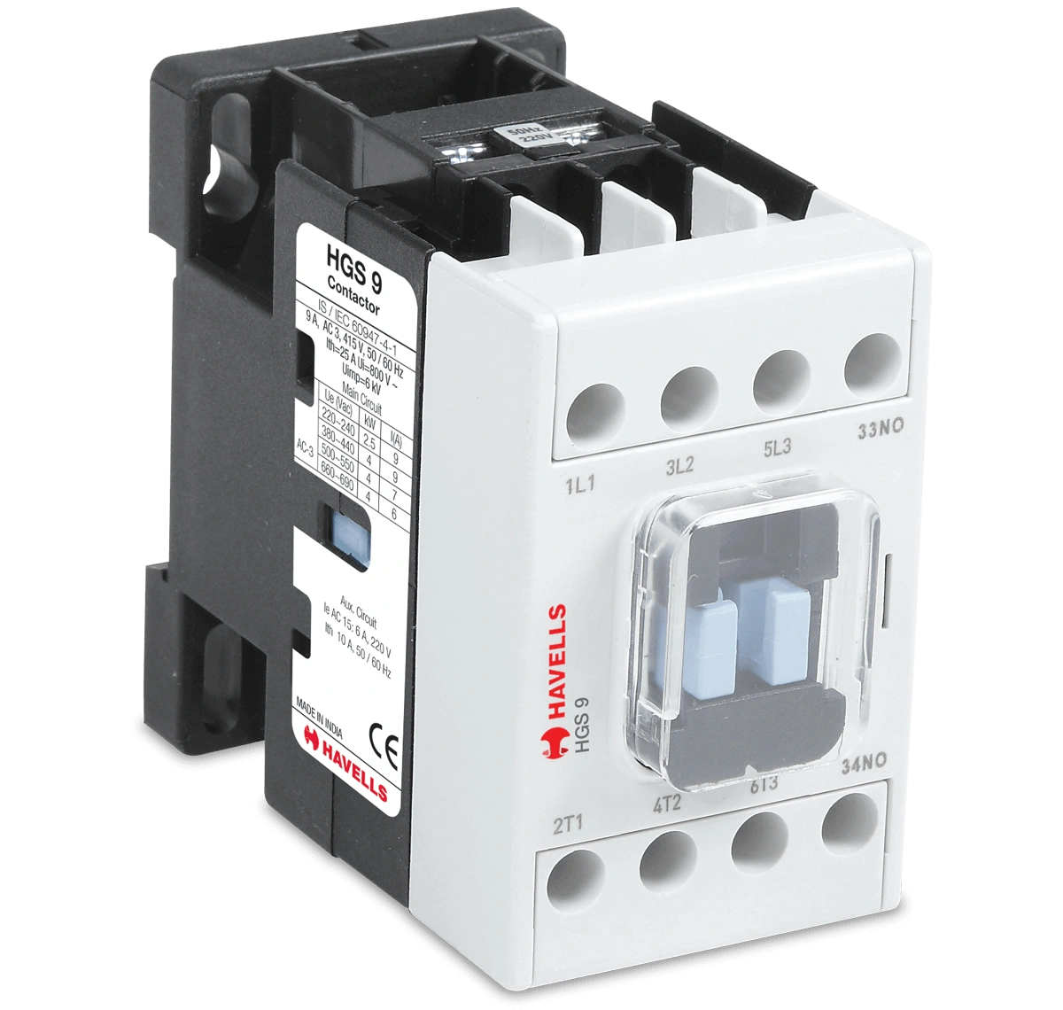 Havells 12A 3Pole 1NO Contactor 240V AC Coil