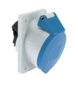 Neptune Panel Mounting Socket Outlet ANGLED - IP44 SINGLE PHASE