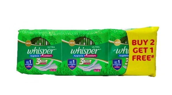 Whisper Ultra Whisper Ultra Clean Sanitary Pads For Women, XL+ 5 Packs
