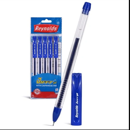 Reynolds Gel Pen Jiffy Gel Blue (Pack Of 5)