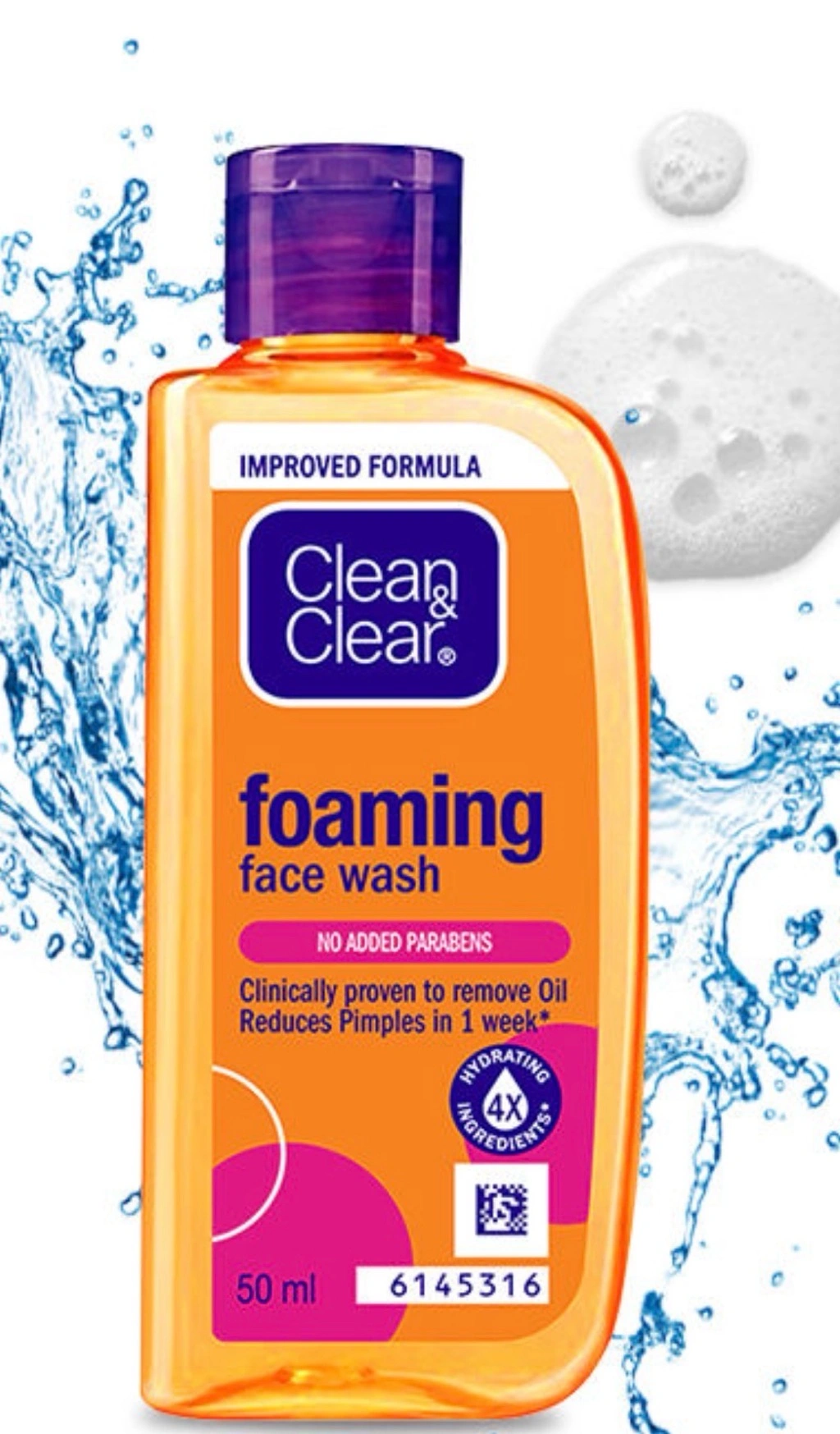 Clean & Clear Foaming Face Wash - 50ml