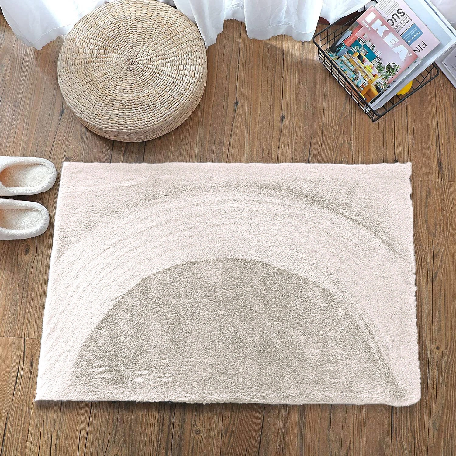 Luxe Home Bath Mat Super Soft Anti Skid Rabbit Fur (1000 GSM) Bathroom ...