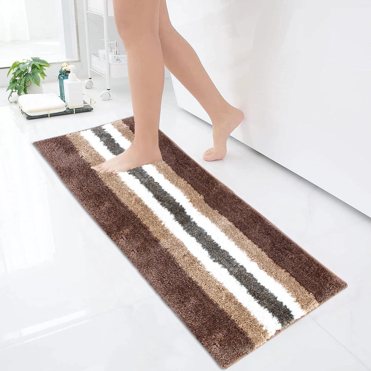 Runner Turkey Microfiber 1600 GSM Anti-Skid ( Coffee , 58 Cm x 140 Cm ...