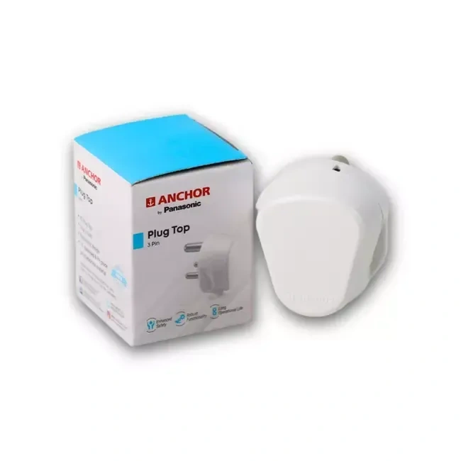 Anchor Super Plug Top 3 Pin , White 6A, 240V