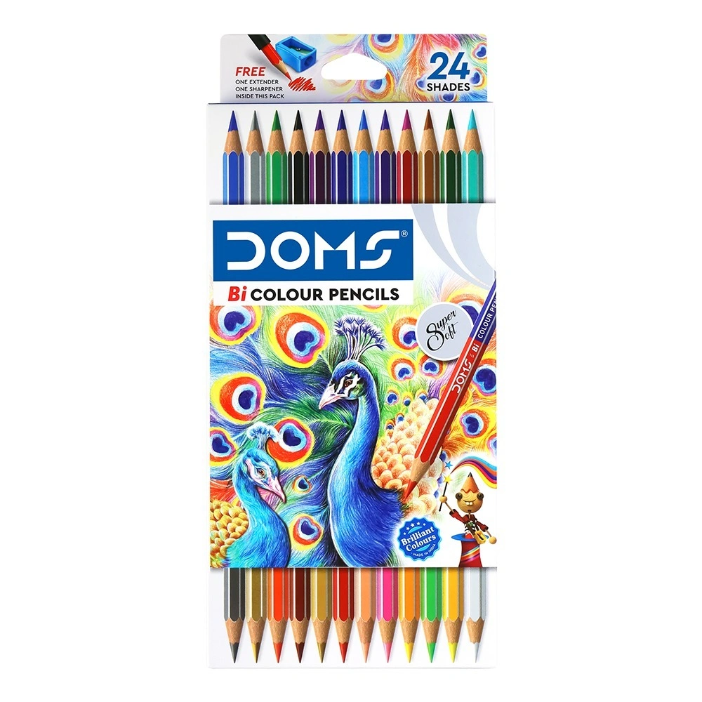 DOMS Bi Colour Pencils 24 Shades