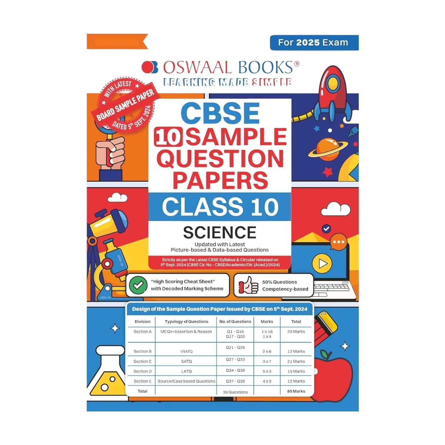 Oswaal CBSE 10 Sample Question Paper Class 10 Science for 2025 Exam