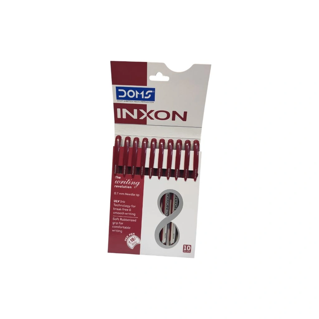 Doms Inxon Ball Pen Red Pack of 10 Piece