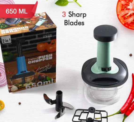 Push Chopper for Vegetables | Effortless Manual Food Processor for ...