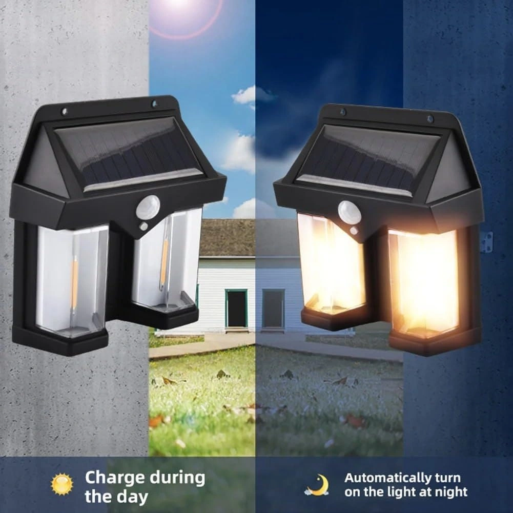 DUAL LAMP SOLAR LIGHT, Efficient Outdoor Illumination with Motion ...