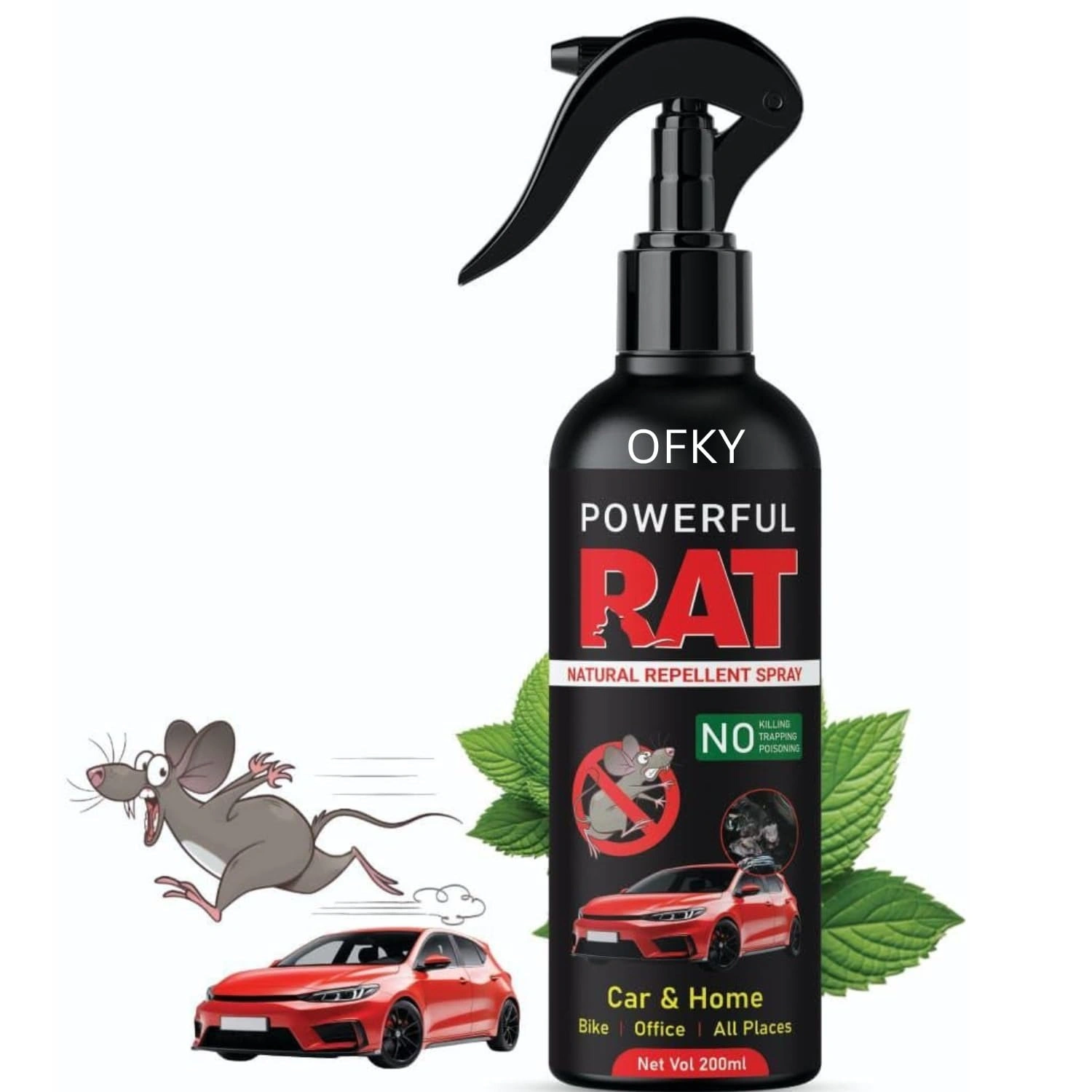 RAT REPELLENT SPRAY, No Entry Rat Repellent Spray for Car & Home ...