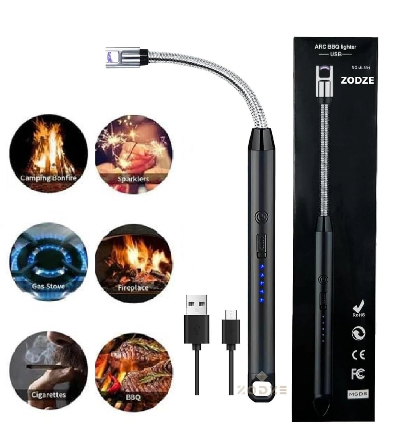 "Rechargeable Electric Gas Lighter Safe, Eco-Friendly & Easy to Use"