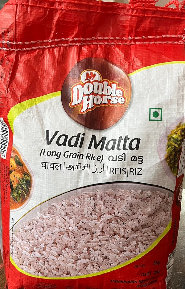 Double Horse Vadi Matta Long Grain Rice 5 Kgs