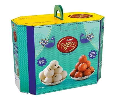 Amul Rejoice Festive Pack, Rasgulla & Gulabjamun,2-in-1pack-1pack(2Ux500gm)