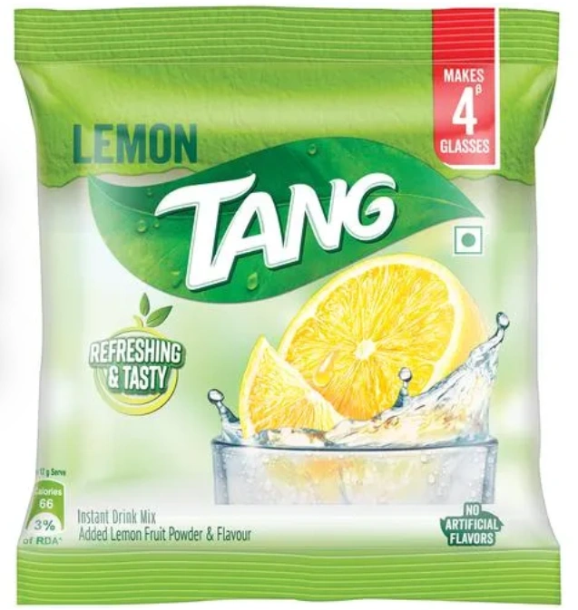 Tang Instant Drink Mix, Added Fruit Powder & Flavour, Lemon