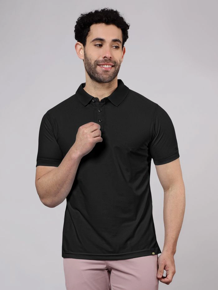 Bold Black Polo T- Shirt