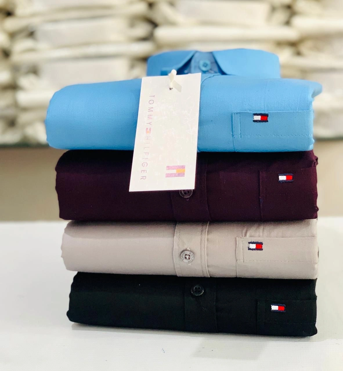 Tommy Men's Plain Shirt Combo - Pack of 4 | Premium Cotton | Casual ...
