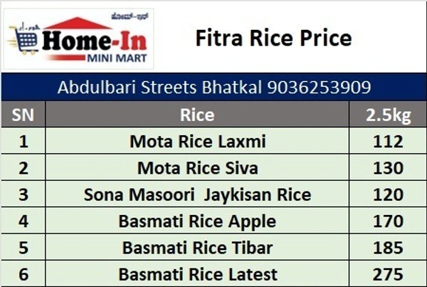Fitra Rice Per Person 2.5Kg
