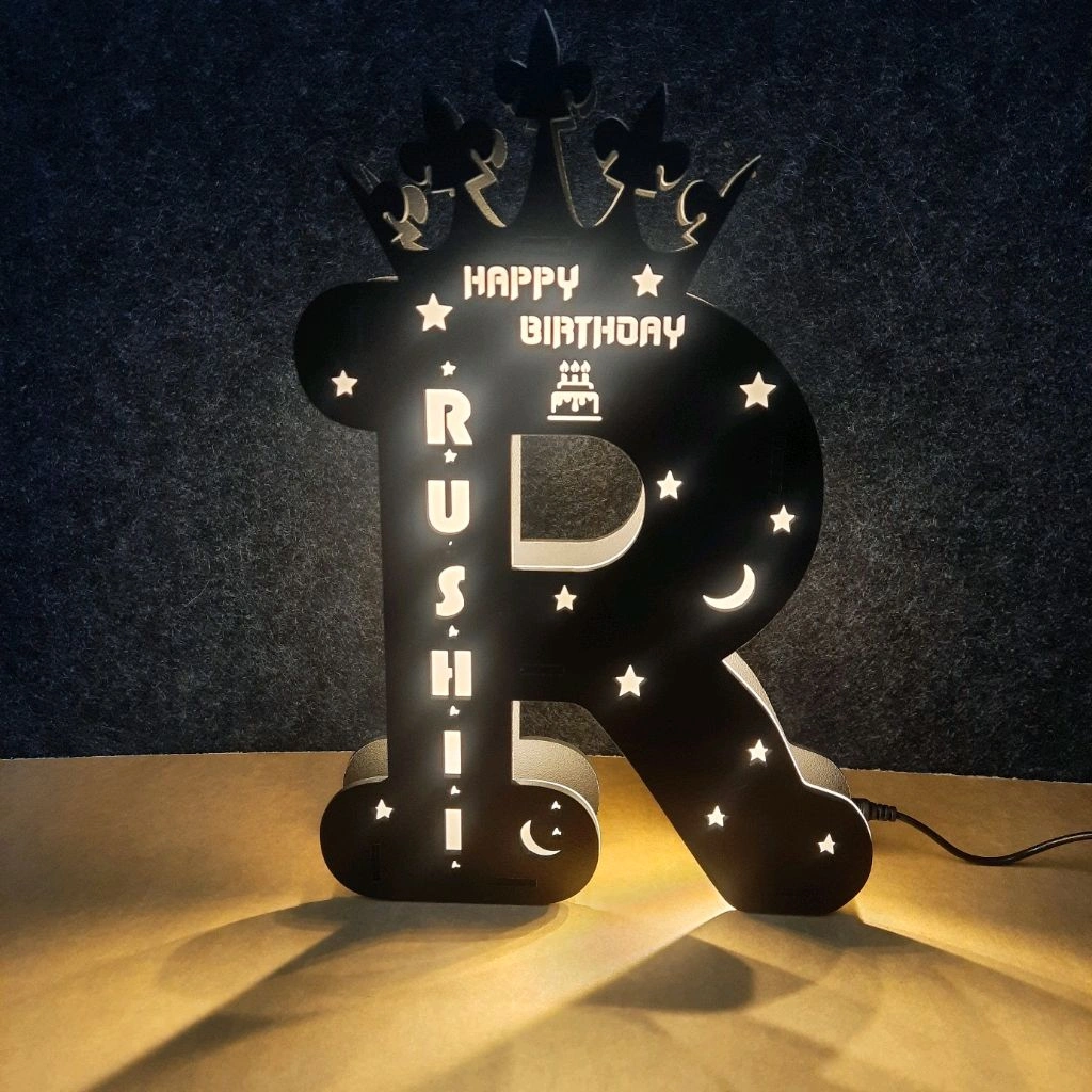 Wooden Customised Alphabat Letter LED Frame