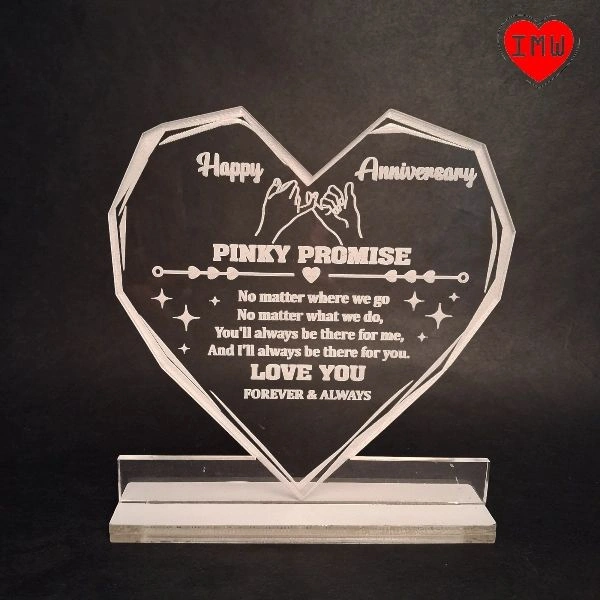 Diamond Heart Shape Pinky Promise Frame | Best For Anniversary ...