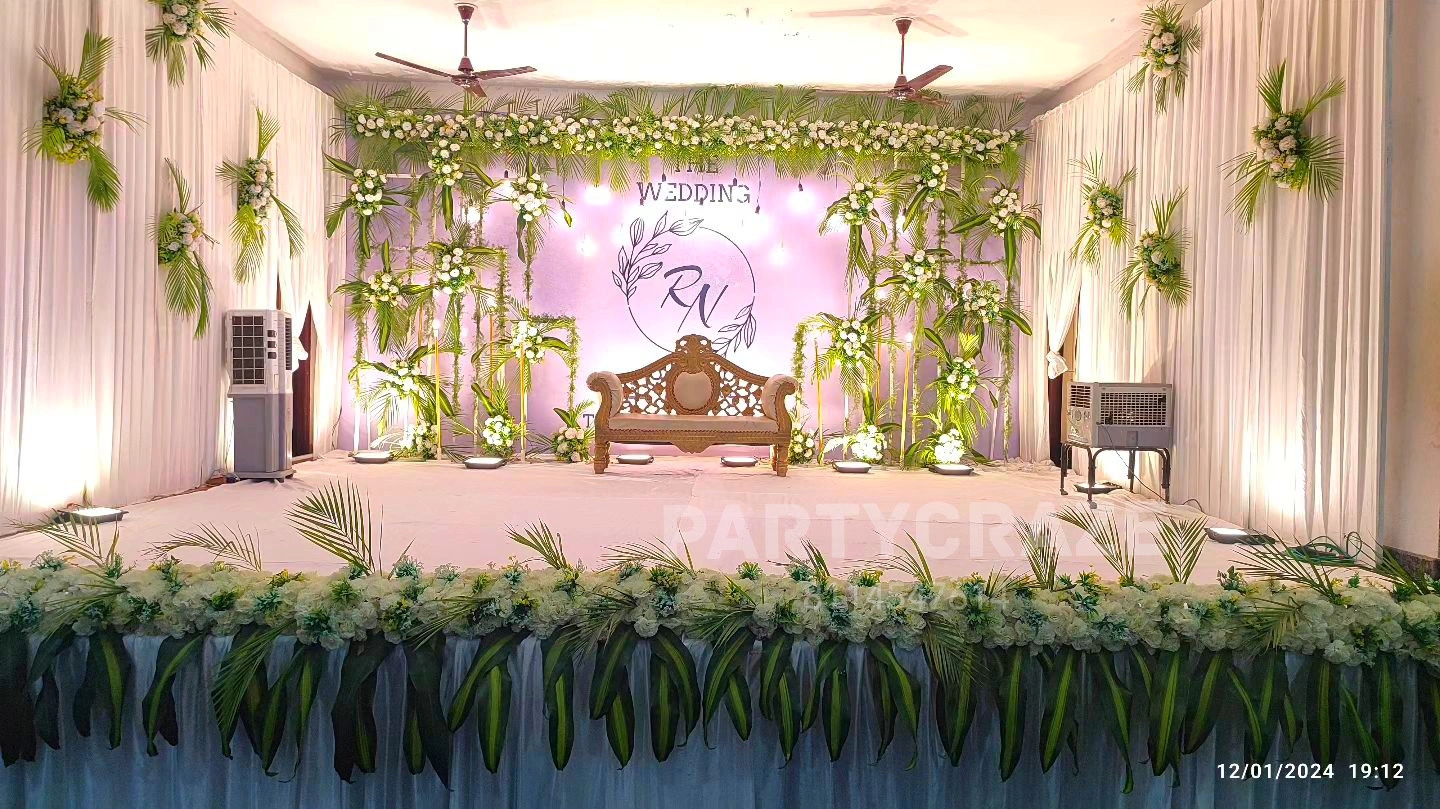 Simple Stage Decoration With Flowers
